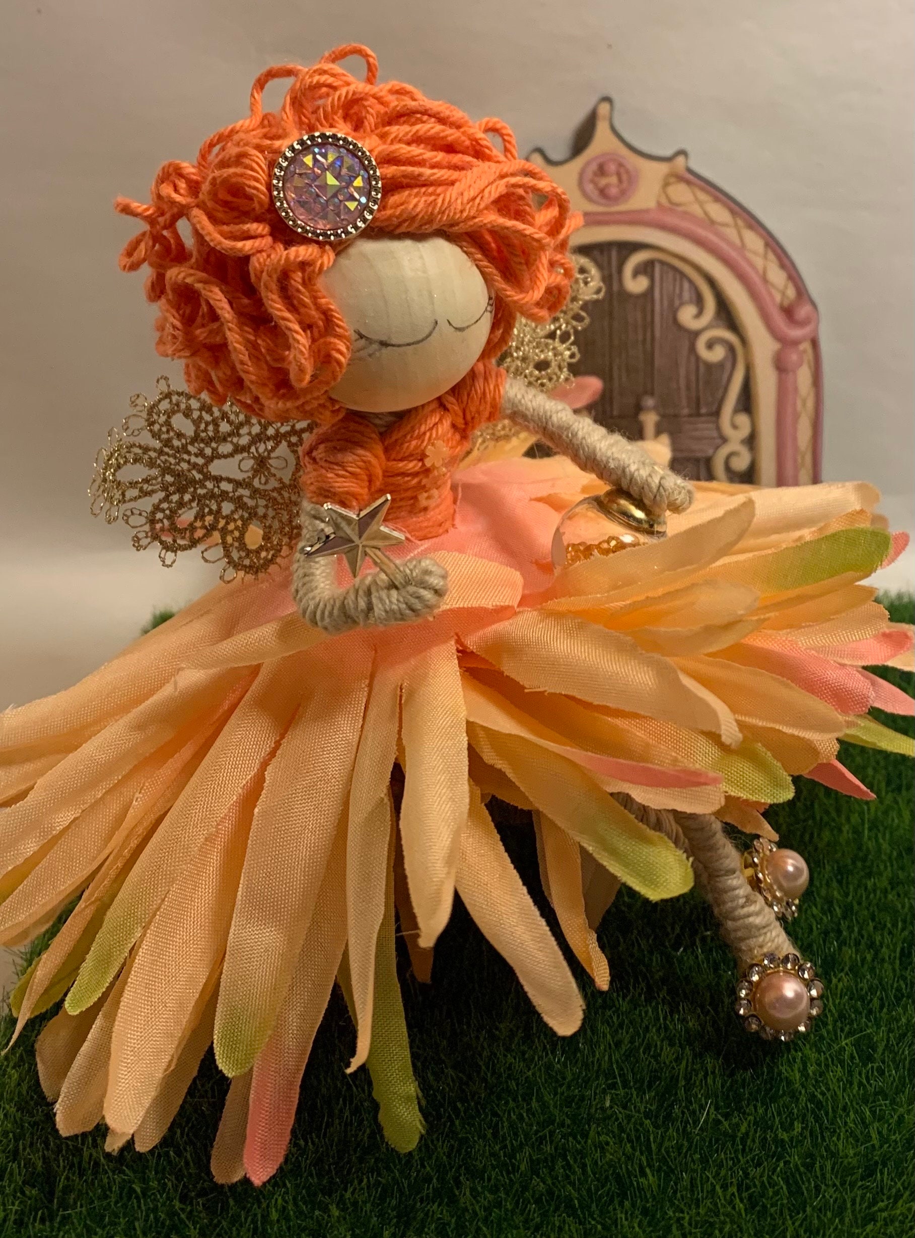 Coralie , a Coral Fairy Sister, Wire Doll to Collect, Posable, Birthday ...