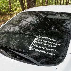 2x Instagram Sticker Car, Custom Instagram Decal, Social Media Decal ...