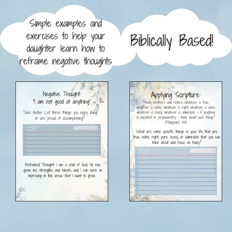 Teen Girl Christian Themed Mini Devotional and Worksheet Bundle ...