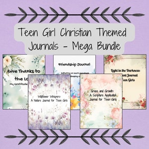 Pre-teen and Teen Girl Printable Christian Themed Journals - Mega ...
