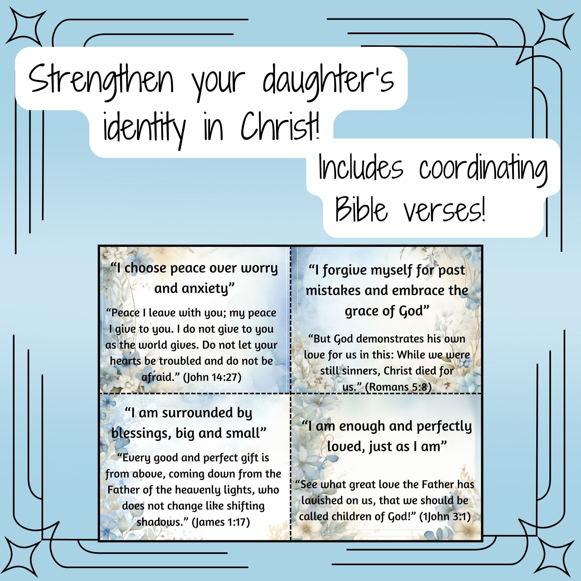 Christian Teen Girl Biblically Based Affirmation Cards - Etsy