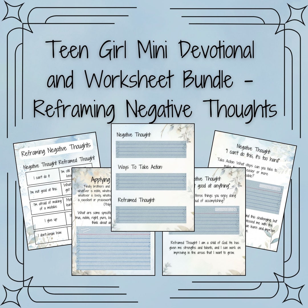Teen Girl Christian Themed Mini Devotional and Worksheet Bundle ...