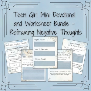 Teen Girl Christian Themed Mini Devotional and Worksheet Bundle ...