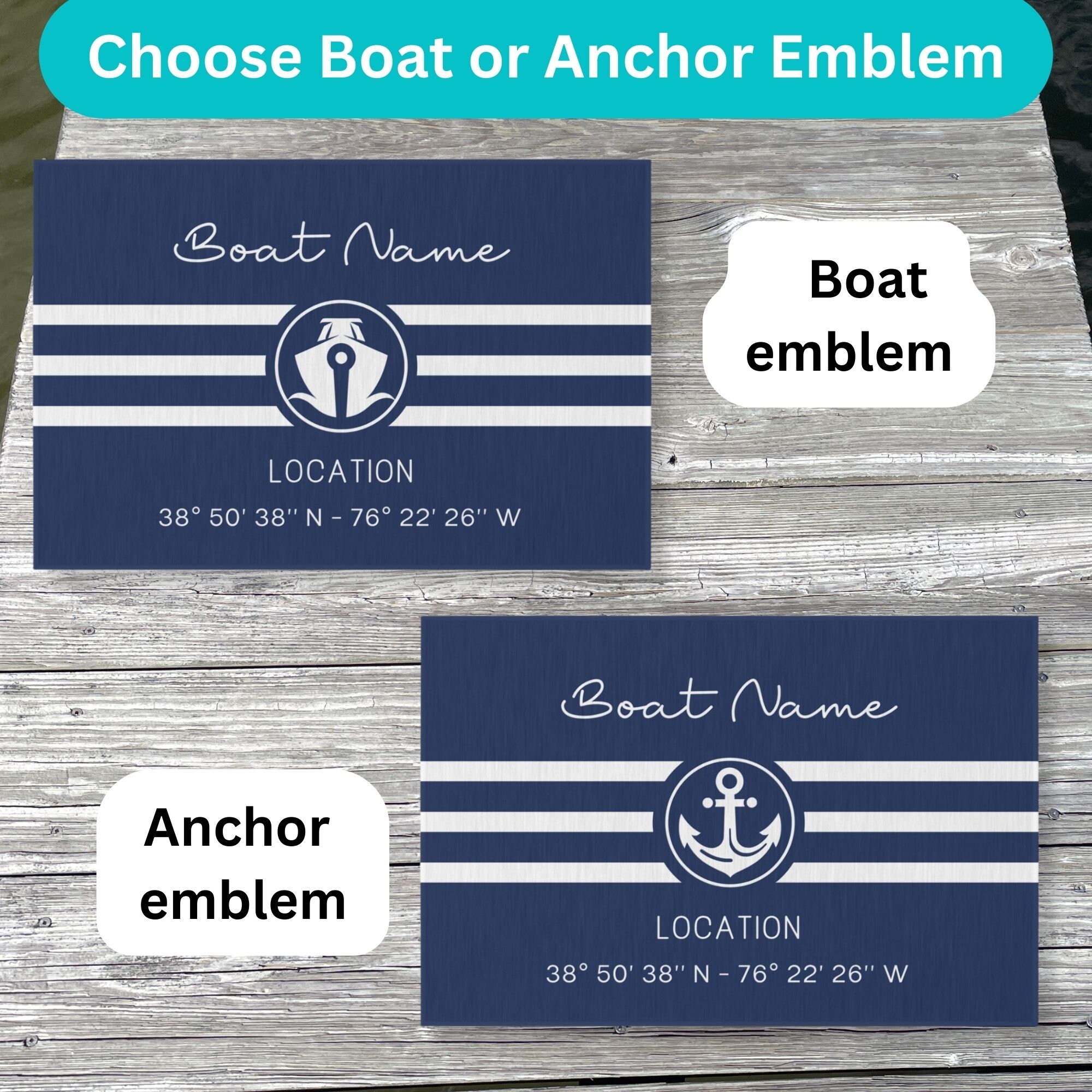 Custom Outdoor Boat Rug, Boat Name Location Rug, Personalized Boat Mat ...