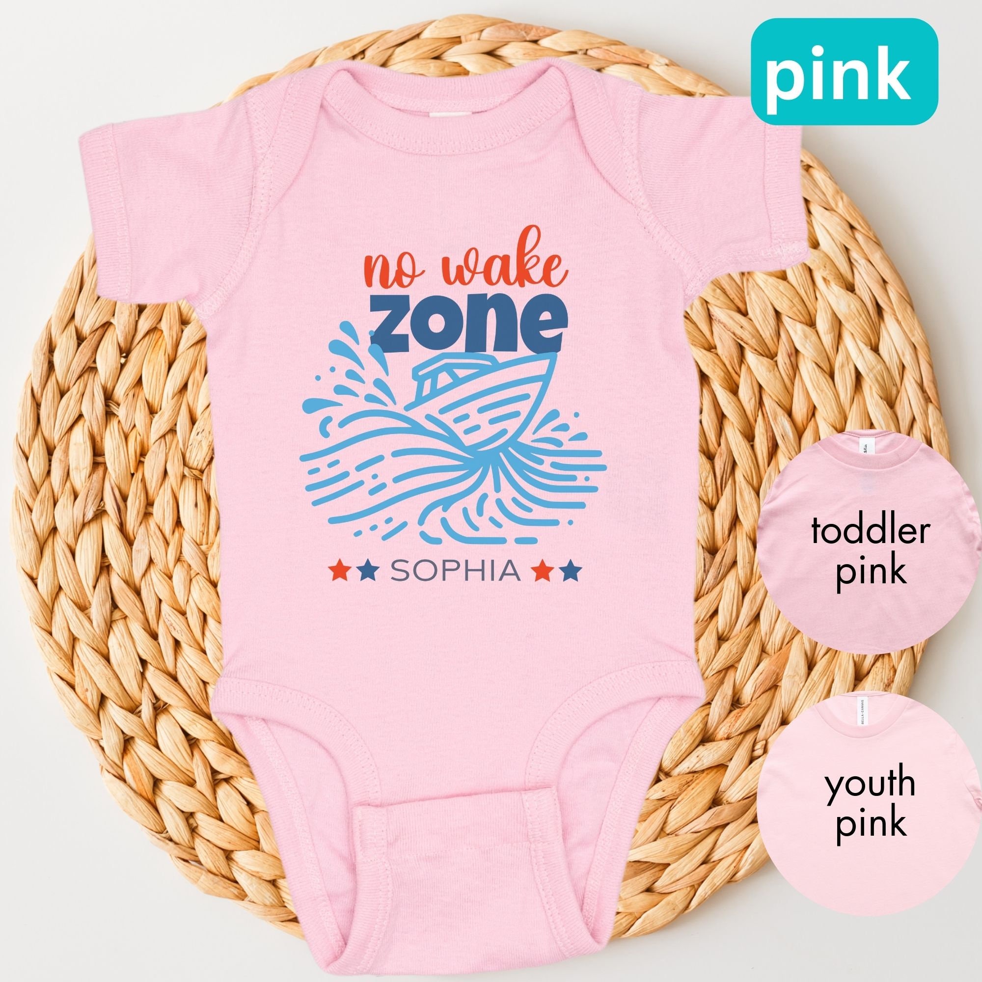 Nautical Baby One Piece No Wake Zone, Custom Baby Boat Gift, Baby Boat ...