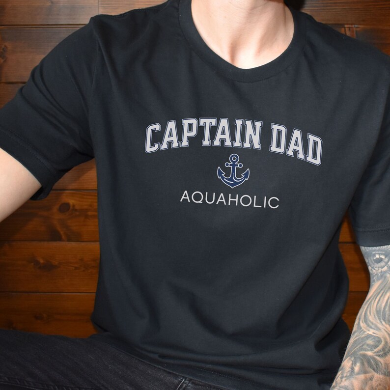 Captain Dad Boat Name T-shirt, Custom Boat Name, Nautical Shirt, Boat ...