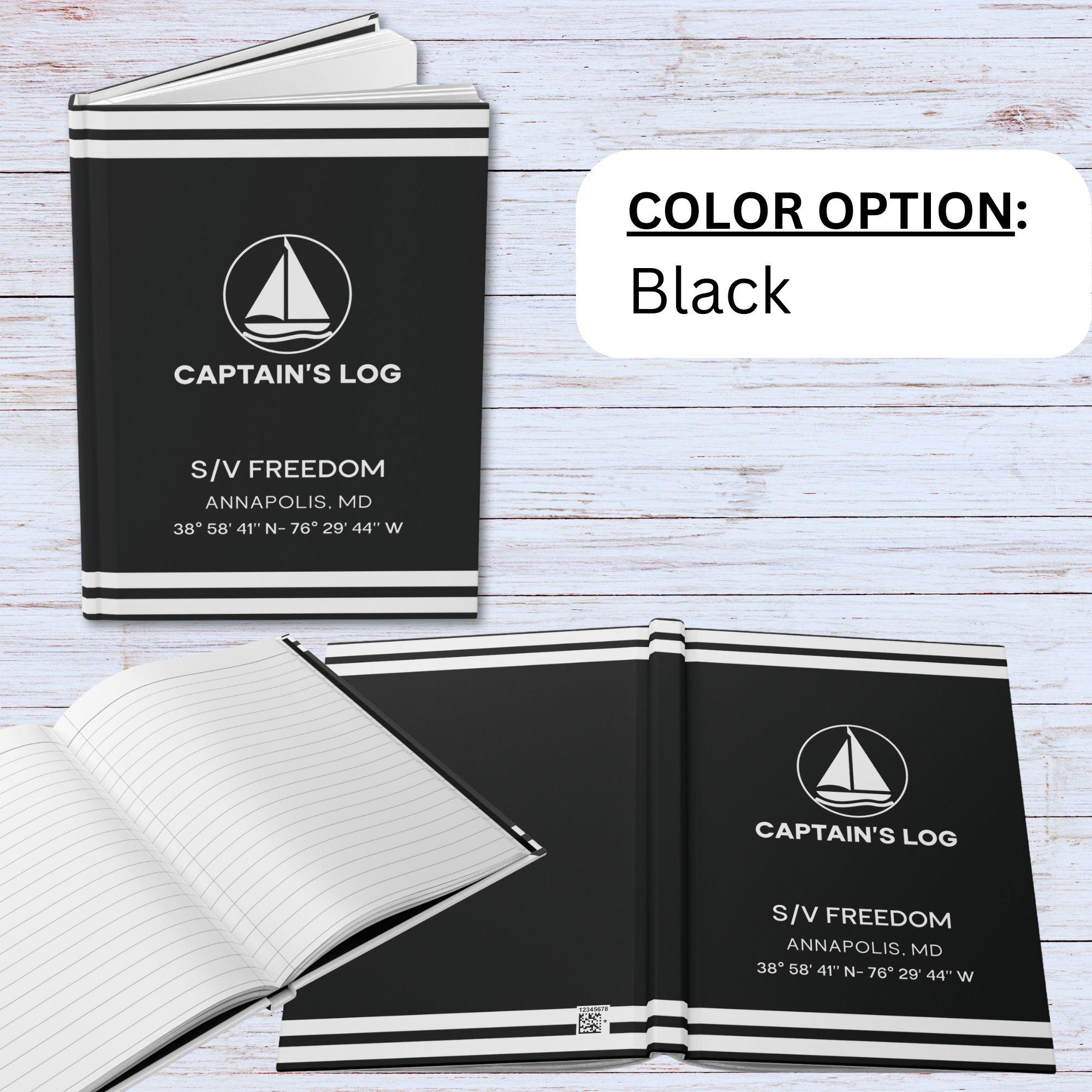 Sailboat Captain's Log Book, Custom Log Book, Ship Log Book, Sailing ...