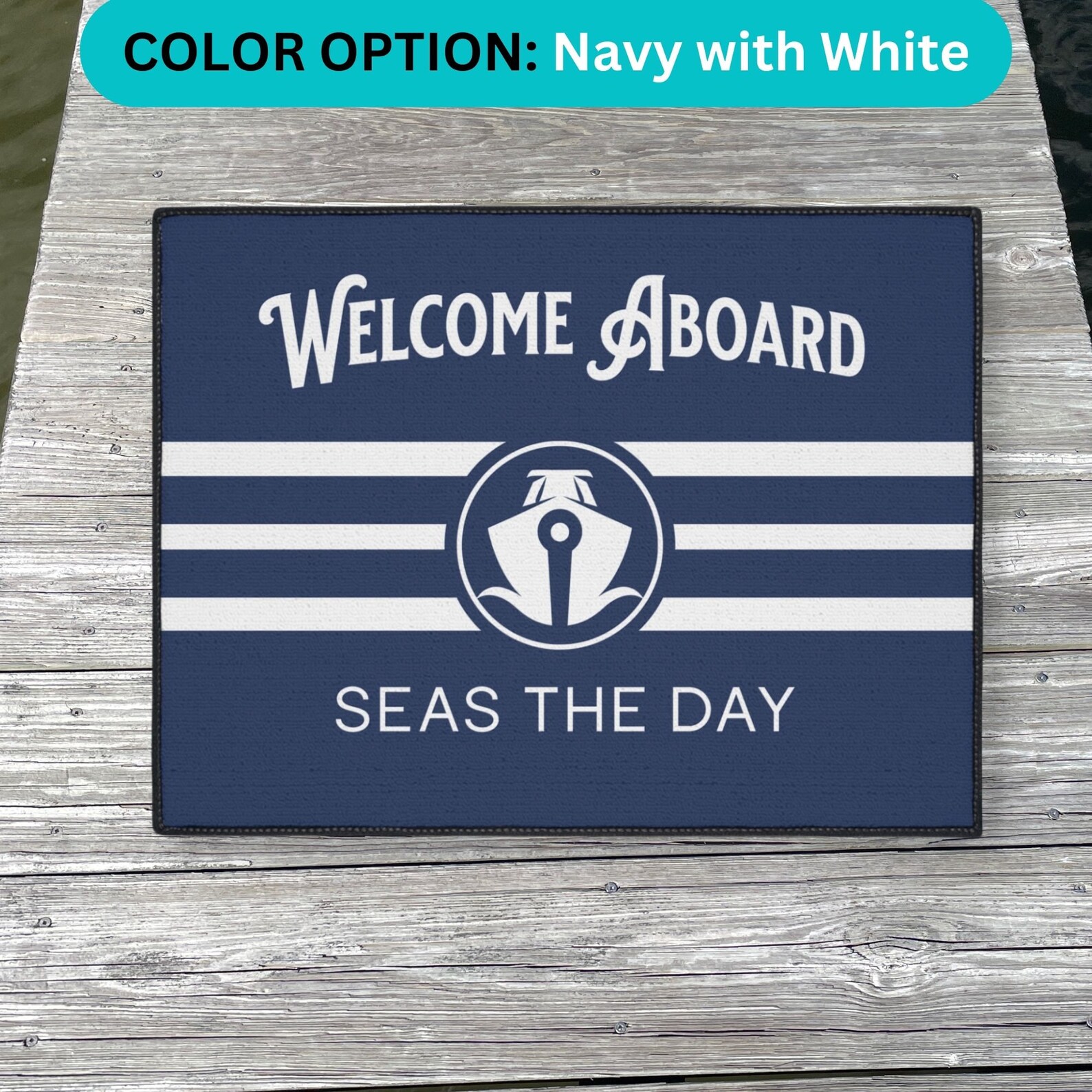 CUSTOM Boat Welcome Mat, Welcome Aboard Mat, Boat Name Floor Mat, Boat ...