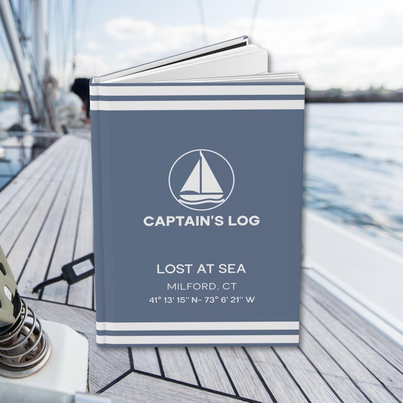 Sailboat Captain's Log Book, Custom Log Book, Ship Log Book, Sailing ...
