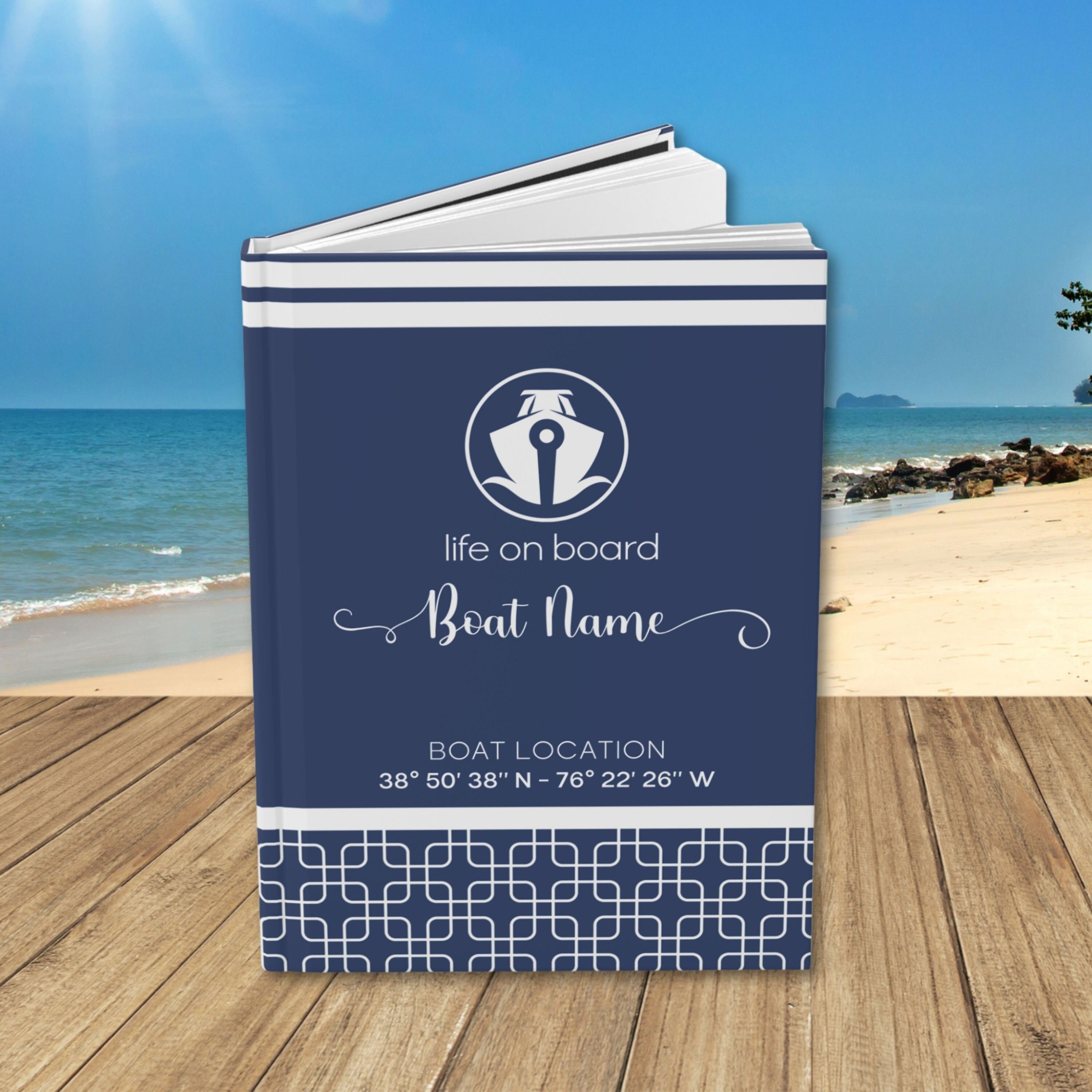 Boat Log Book, Boat Gift, Boat Accessories, Boat Journal, Boat Notebook ...