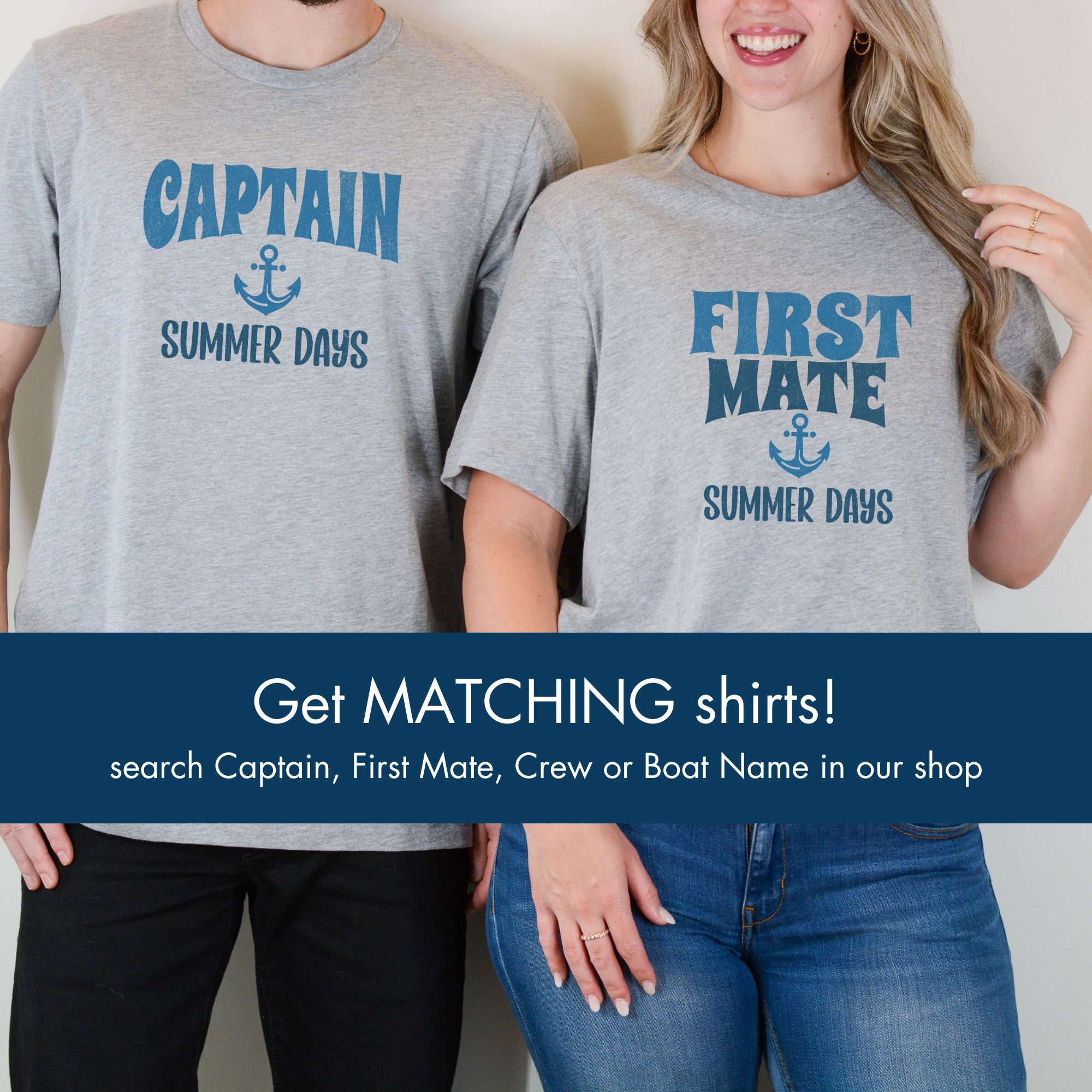First Mate Boat T-shirt, Custom Boat Name Shirt, Captain First Mate ...