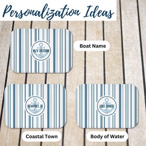 Coastal Nautical Mat, Boat Mat Custom Name, Nautical Anchor Bathmat ...