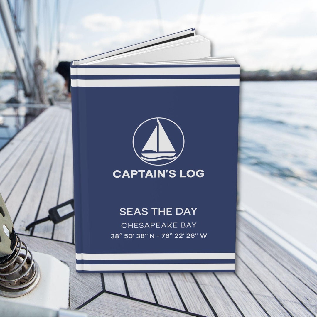 Sailboat Captain's Log Book, Custom Log Book, Ship Log Book, Sailing ...