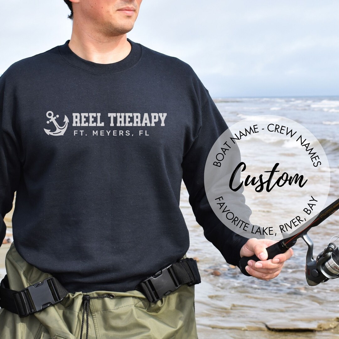 CUSTOM Boat Name Anchor Sweatshirt, Personalized Boating Crewneck, Lake ...