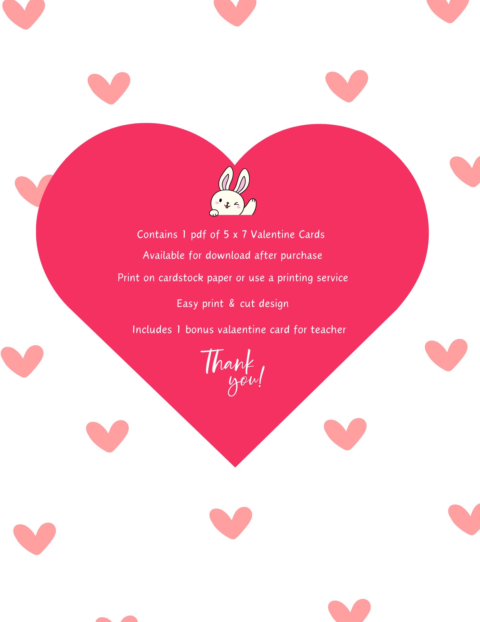Printable Cute Animals Valentine's Day Cards for Kids, School Valentine ...