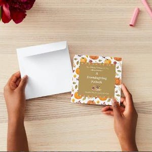 Printable Friendsgiving Potluck Invitation, Thanksgiving Dinner ...