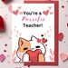 Printable Cute Animals Valentine's Day Cards for Kids, School Valentine ...