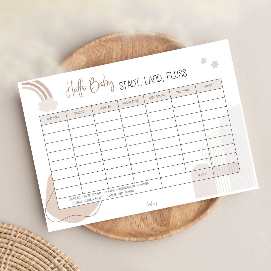 Hello Baby City Country River, Baby Shower Game Boho, Baby Shower Games ...