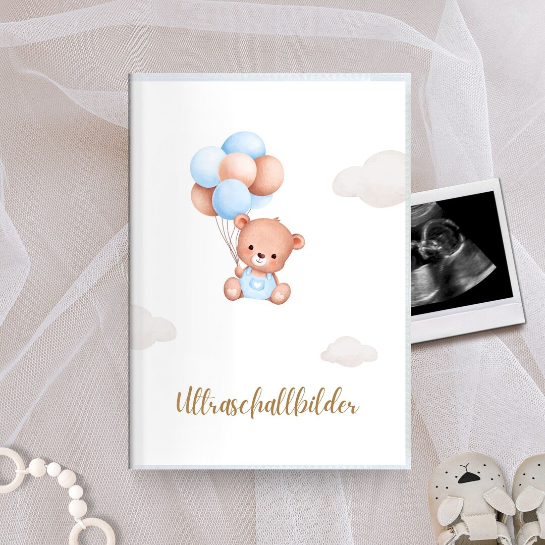 Ultrasound Picture Folder Bear Blue, Ultrasound Picture Album, Cover ...