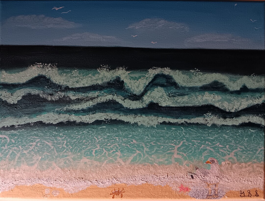 Acrylic Painting Ocean Waves (original) - Etsy