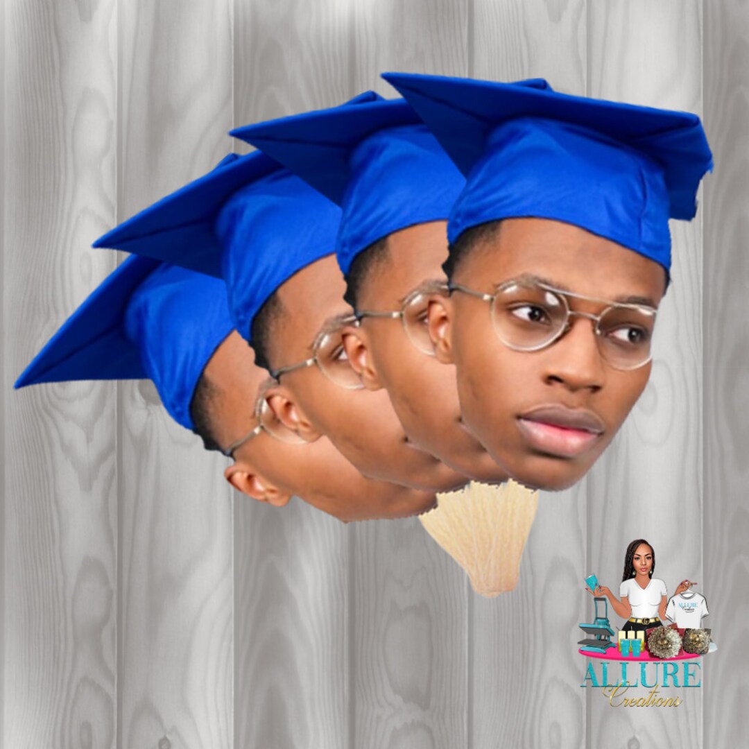 Custom Graduation 2024 Fan, Big Head on a Stick, Custom Grad Fan, Big ...