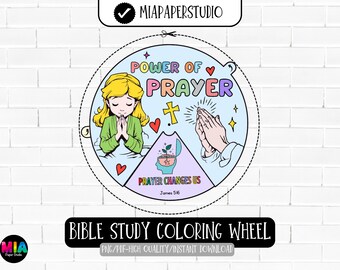John 3:16 Coloring Wheel, Kids Bible Lesson, the Good News, Printable ...