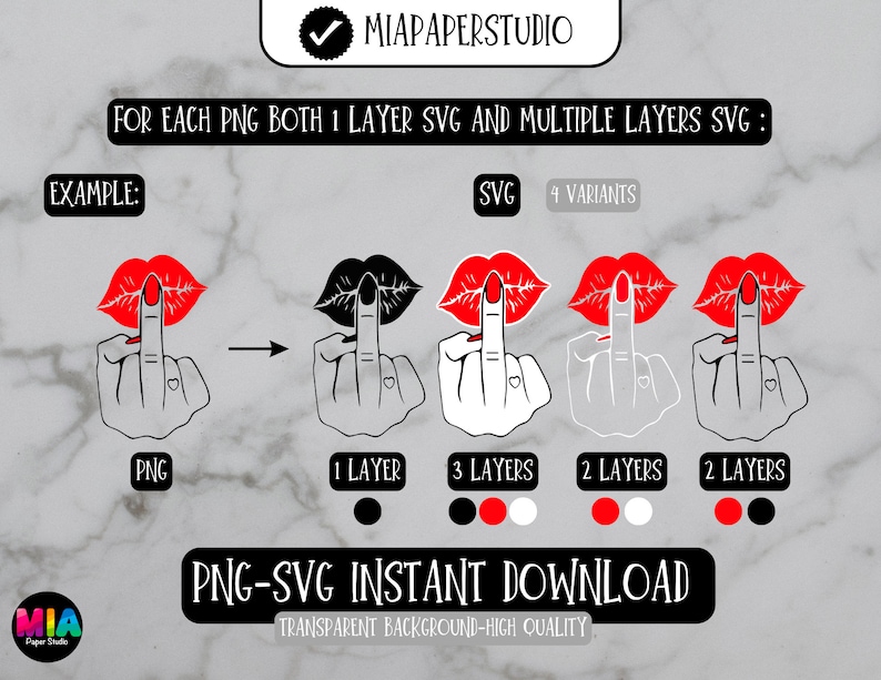 Middle Finger Lips Svg L Middle Finger Clipart L Red Polish SVG PNG L ...