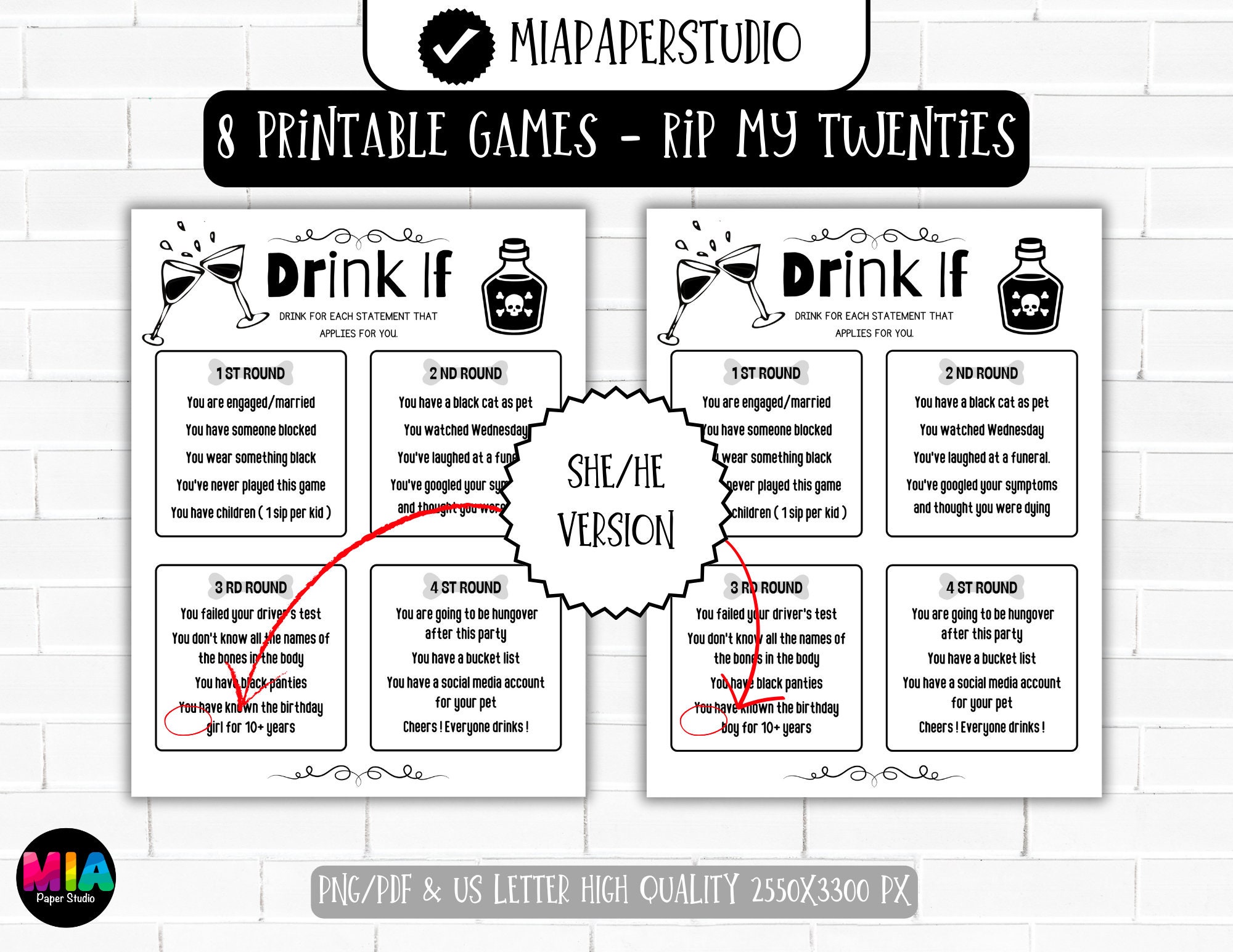 RIP Twenties Printable Party Games L Death to My 20s Party Activities L ...