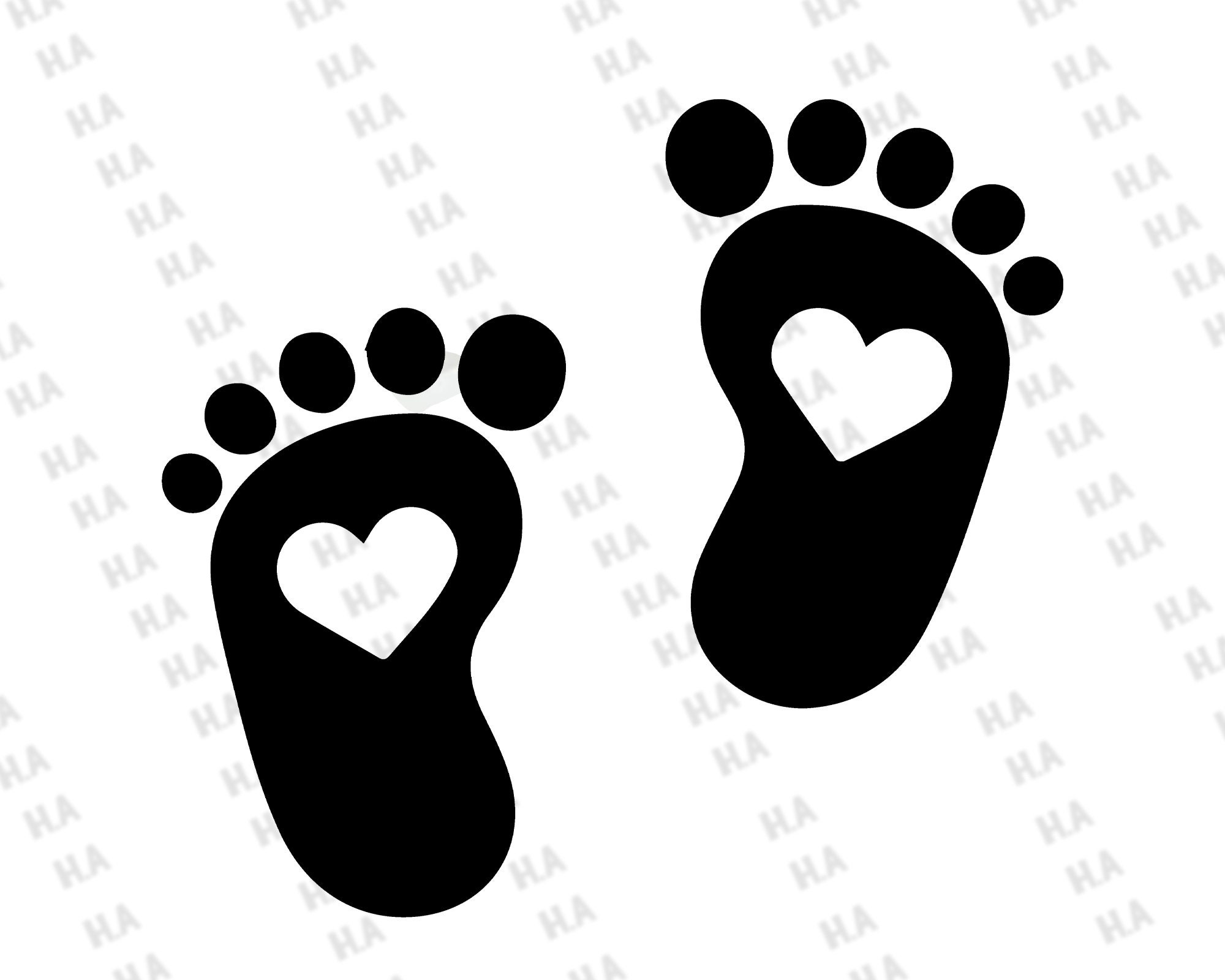 All Baby Footprints Newborn Baby Svg Baby Gift Feet Baby Shower SVG ...
