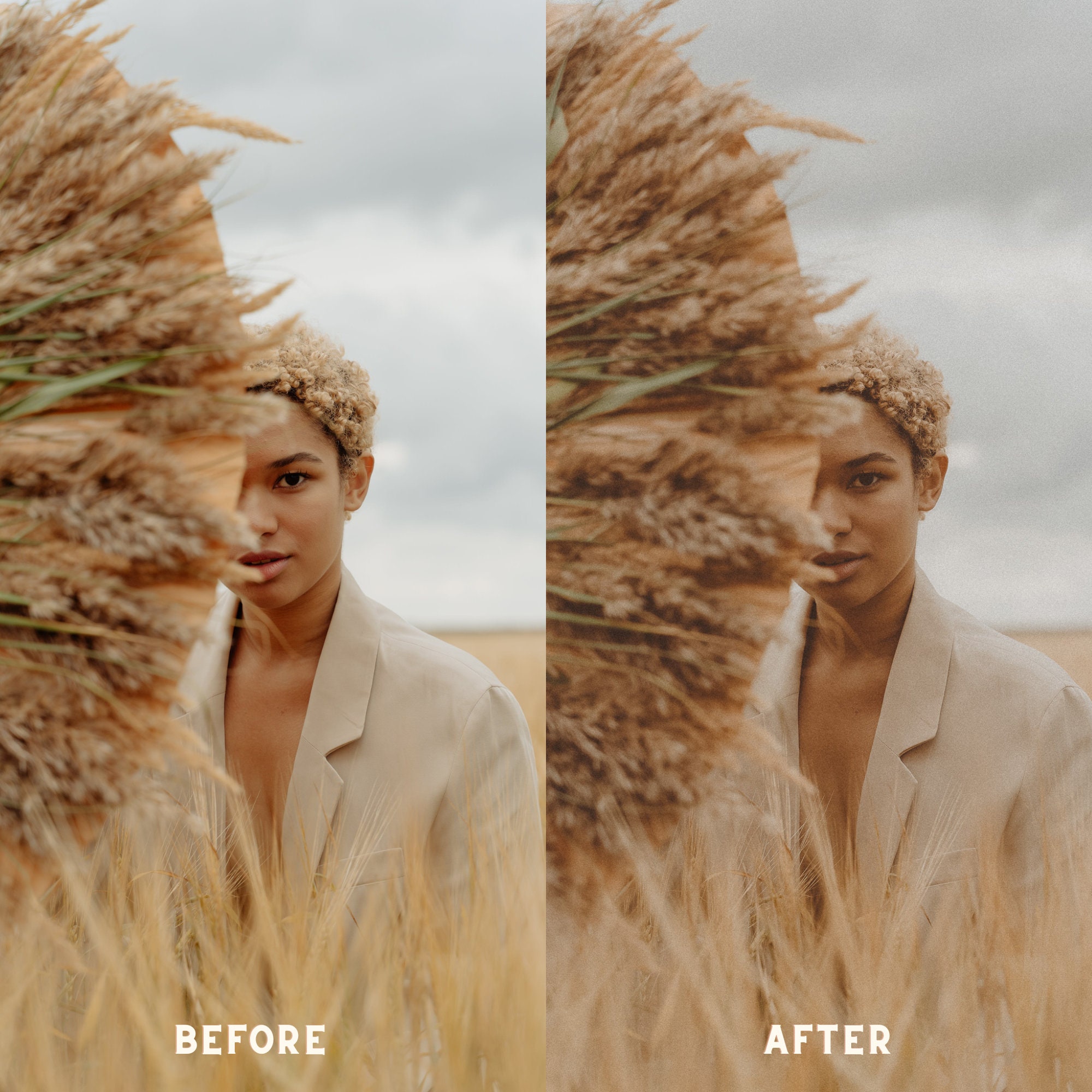 Vintage Overlay Retro Grain Preset Lightroom Golden Hour Overlay ...