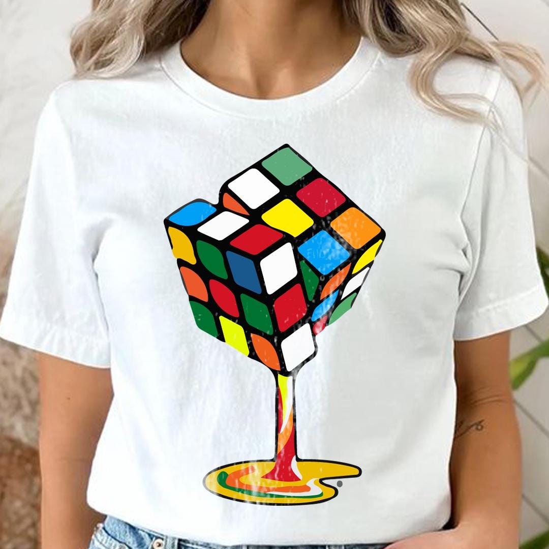 Melting Rubik's Cube Art - Digital Download | Trippy Retro Aesthetic ...