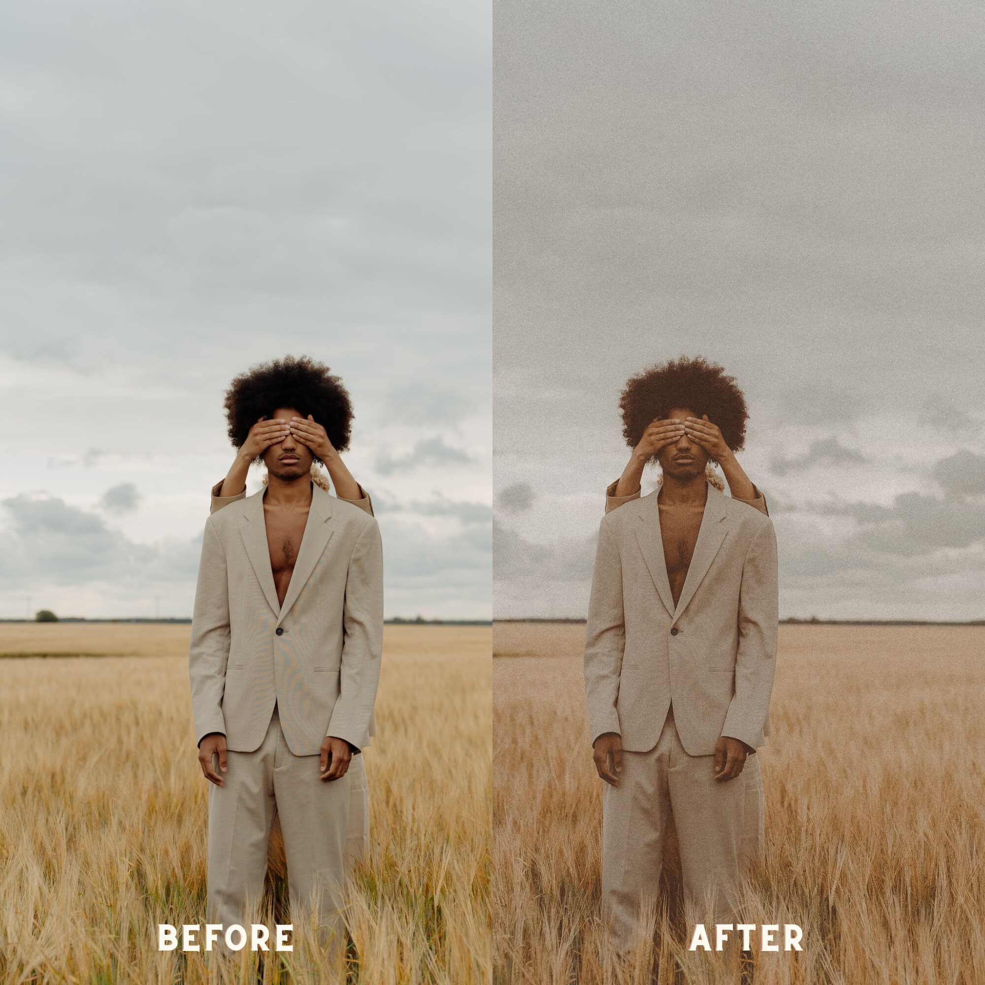 Vintage Overlay Retro Grain Preset Lightroom Golden Hour Overlay ...