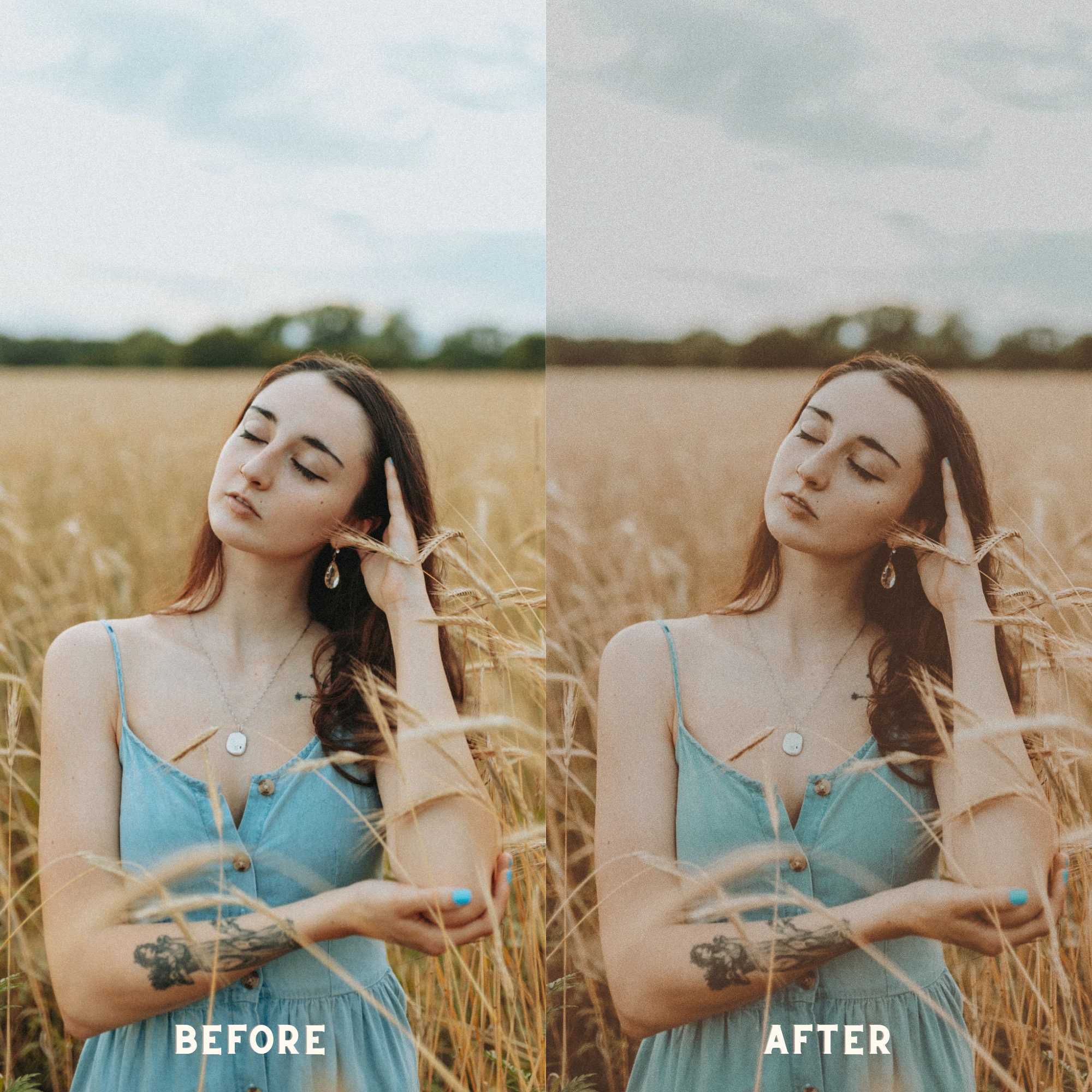 Vintage Overlay Retro Grain Preset Lightroom Golden Hour Overlay ...
