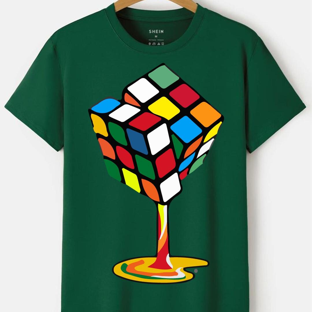 Melting Rubik's Cube Art - Digital Download | Trippy Retro Aesthetic ...