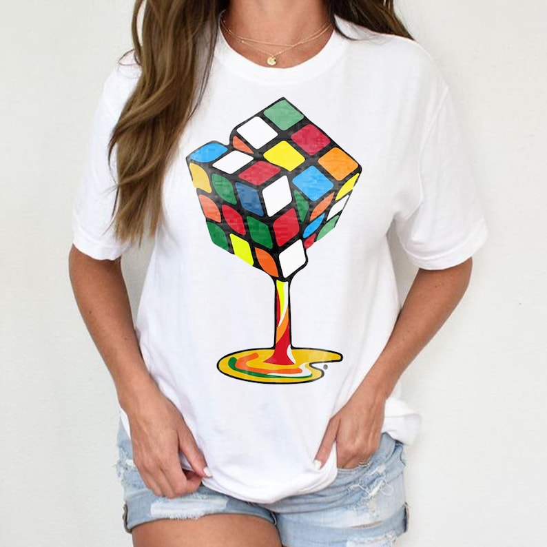 Melting Rubik's Cube Art - Digital Download | Trippy Retro Aesthetic ...
