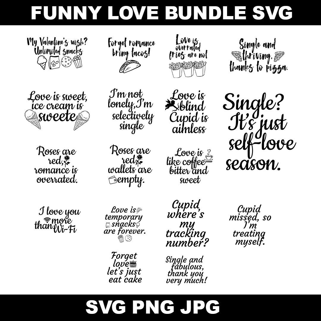 Funny Valentine Day Svg Bundle,valentine Day Svg,valentine Design for ...