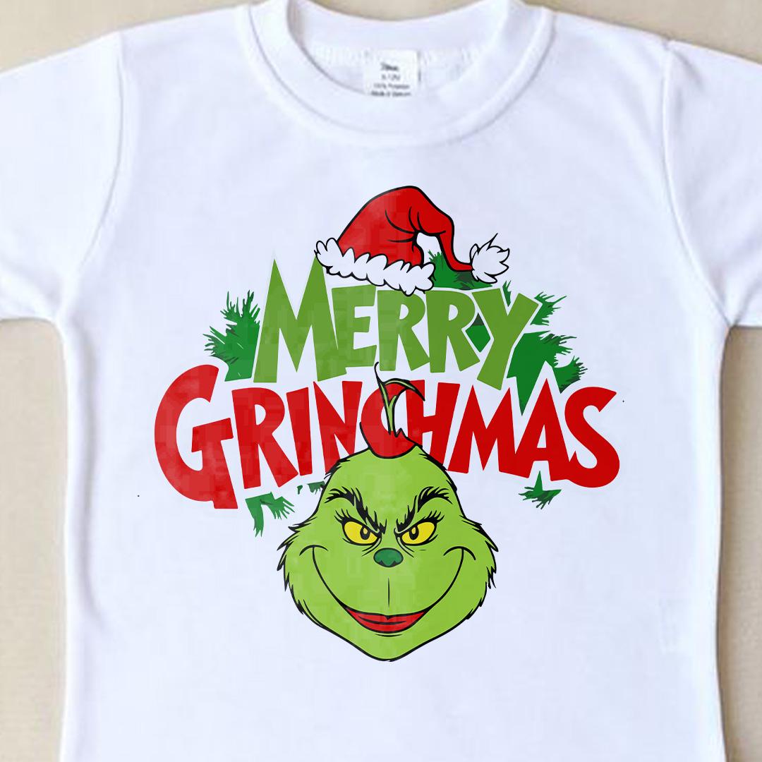 Merry Grinchmas SVG and PNG Files Clipart, Christmas Print SVG, Digital ...