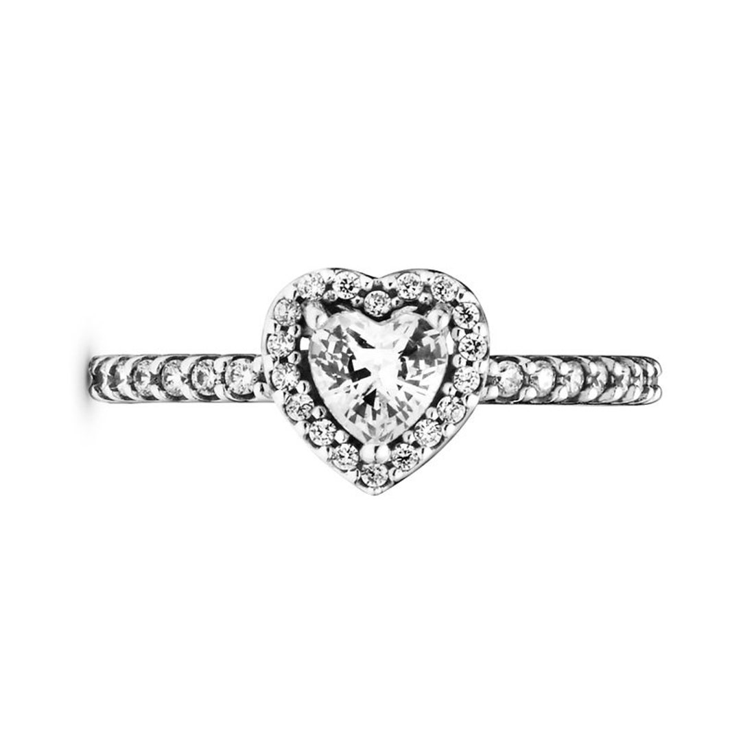 Elevated Heart Pandora Ring Crown Ring with Rhinestones Design for an Unforgettable Engagement or Promise Ring Experience Hear Special Ring Etsy