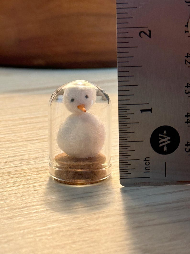 Tiny Snowman in a Miniature Glass Globe - Etsy