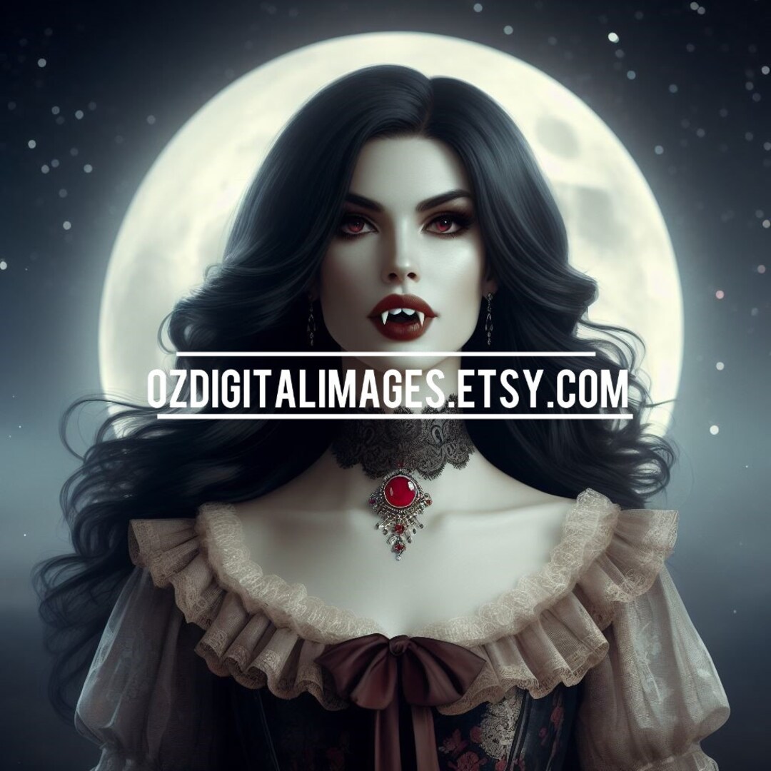Vampires : Mystique Under the Moonlight 4K Image Printable Wall Art ...