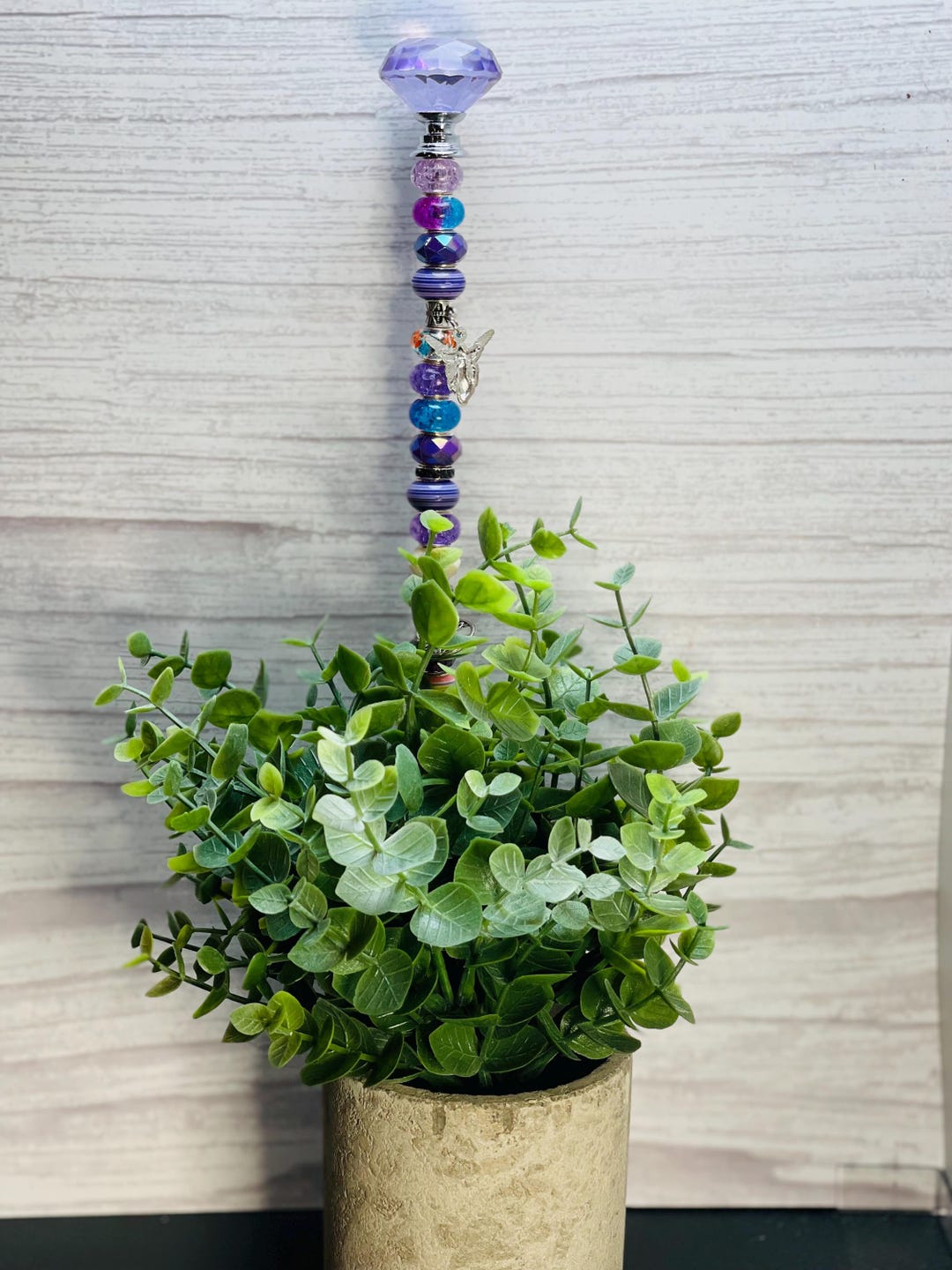 Purple Jeweled Garden Stake - Etsy