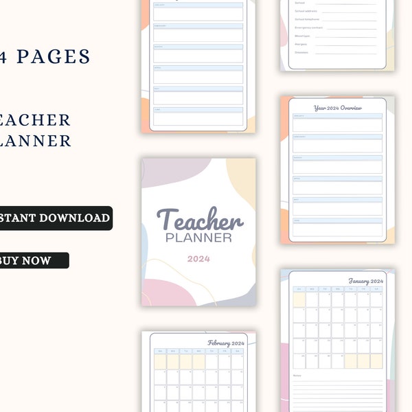 Digital Teacher Planner - Etsy