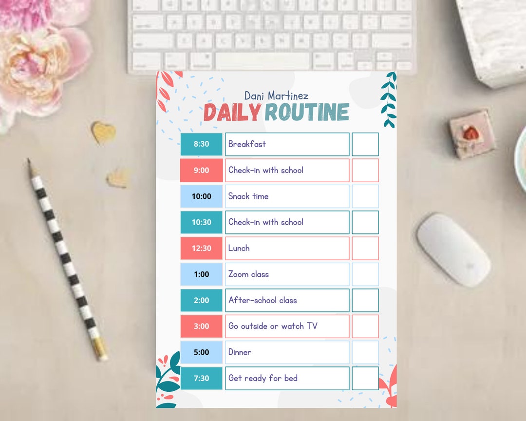 Daily Chore Chart Planner - Simplify Your Routine, Stay on Track ...