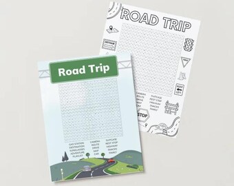 Road Trip Word Search, Instant Download, Printable, PDF - Etsy