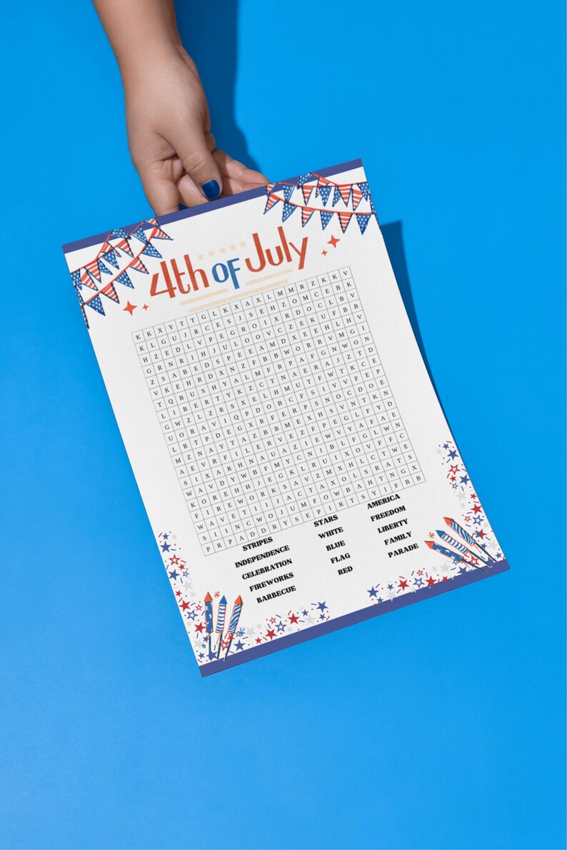 Fourth of July Word Search Printable | Color + Coloring Page Versions ...