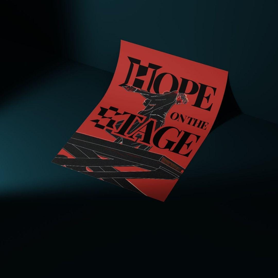 Hope on the Stage | BTS J-hope Tour Poster | 2 Colors | Red and White ...