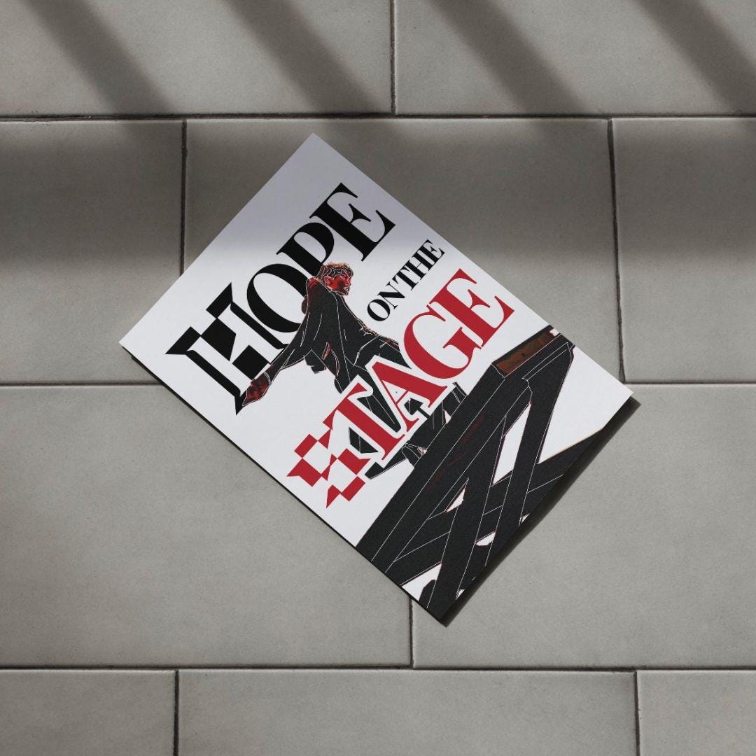 Hope on the Stage | BTS J-hope Tour Poster | 2 Colors | Red and White ...