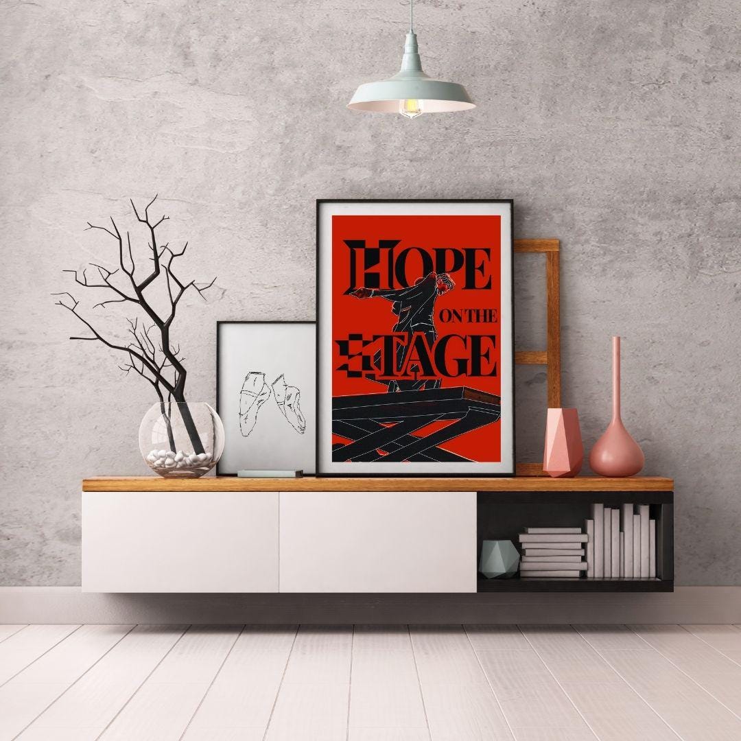 Hope on the Stage | BTS J-hope Tour Poster | 2 Colors | Red and White ...