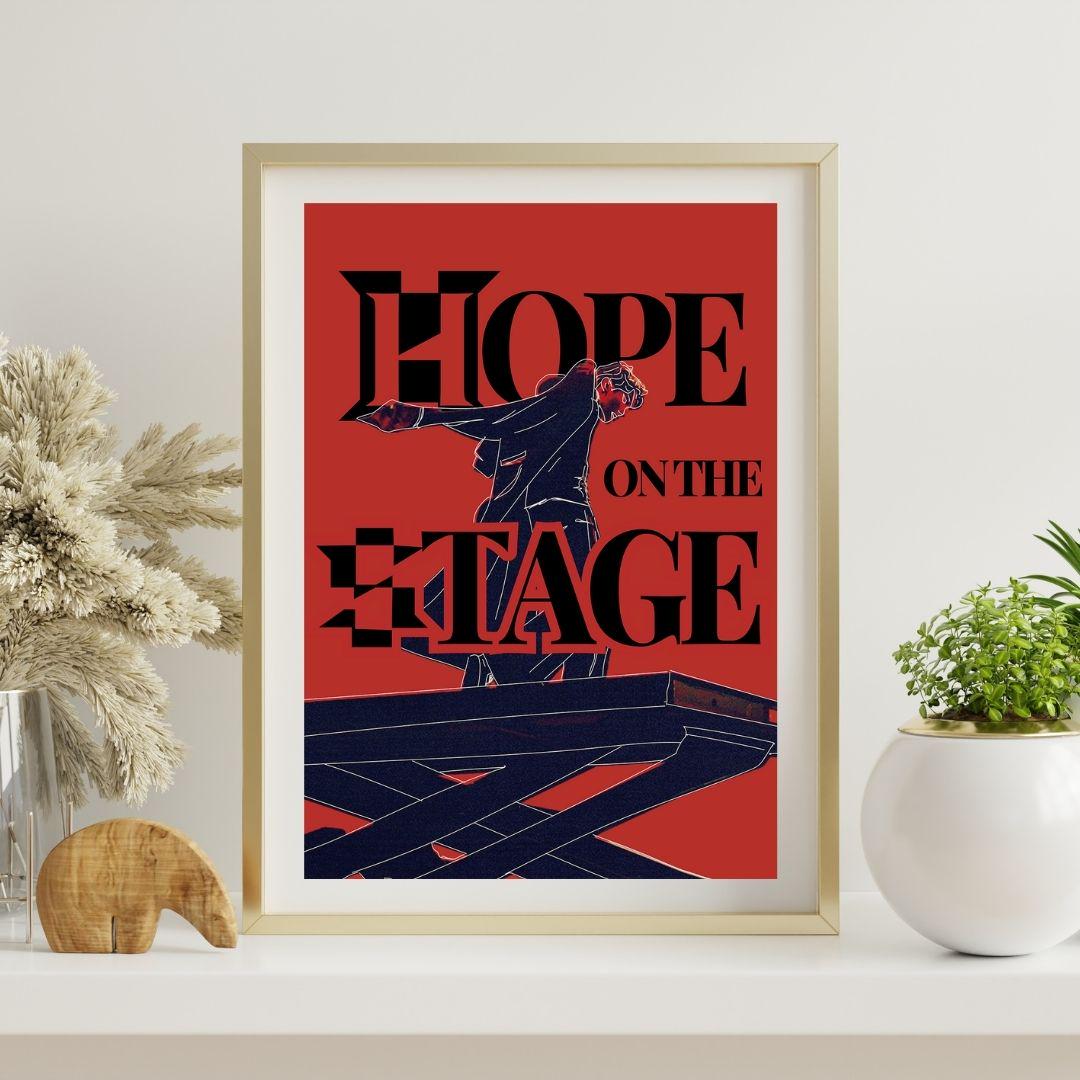 Hope on the Stage | BTS J-hope Tour Poster | 2 Colors | Red and White ...