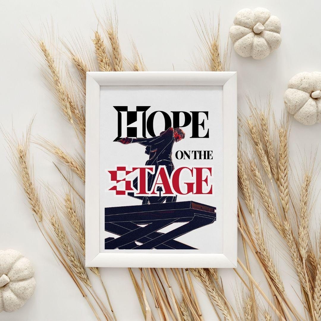 Hope on the Stage | BTS J-hope Tour Poster | 2 Colors | Red and White ...